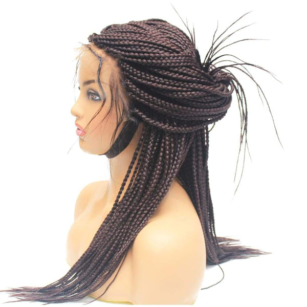 Box braids fully hand braided lace wig (99j) box braids $110 ...